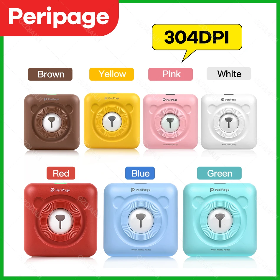 Peripage A6 304 Dpi Mini Portable Bluetooth Photo Printer Pocket ...