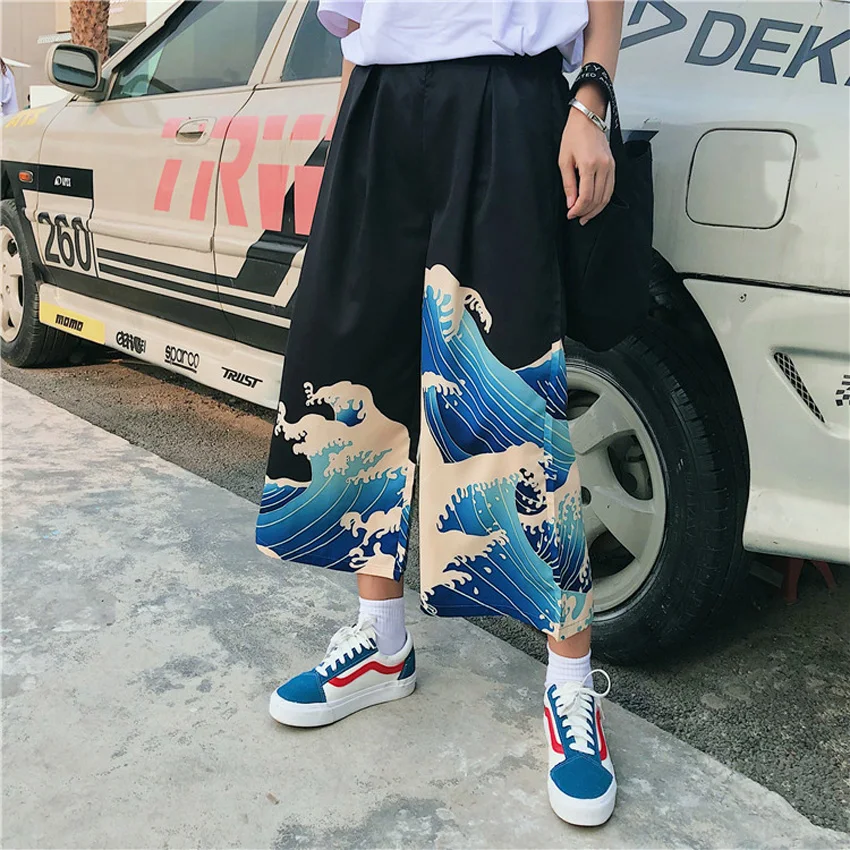 Unisex-Man-Woman-Wide-Leg-Pants-Japanese-Style-Harajuku-Ukiyo-Wave ...
