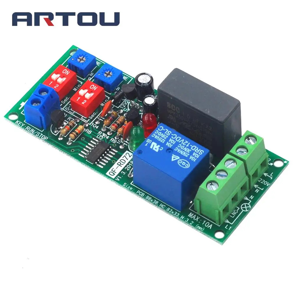 Dual Time Adjustable Cycle Delay Timing Relay Repeat ON OFF Switch ...