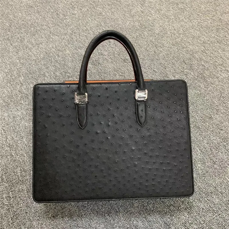Business-Style-Authentic-Real-True-Ostrich-Skin-Men-s-ZIP-Passcode ...