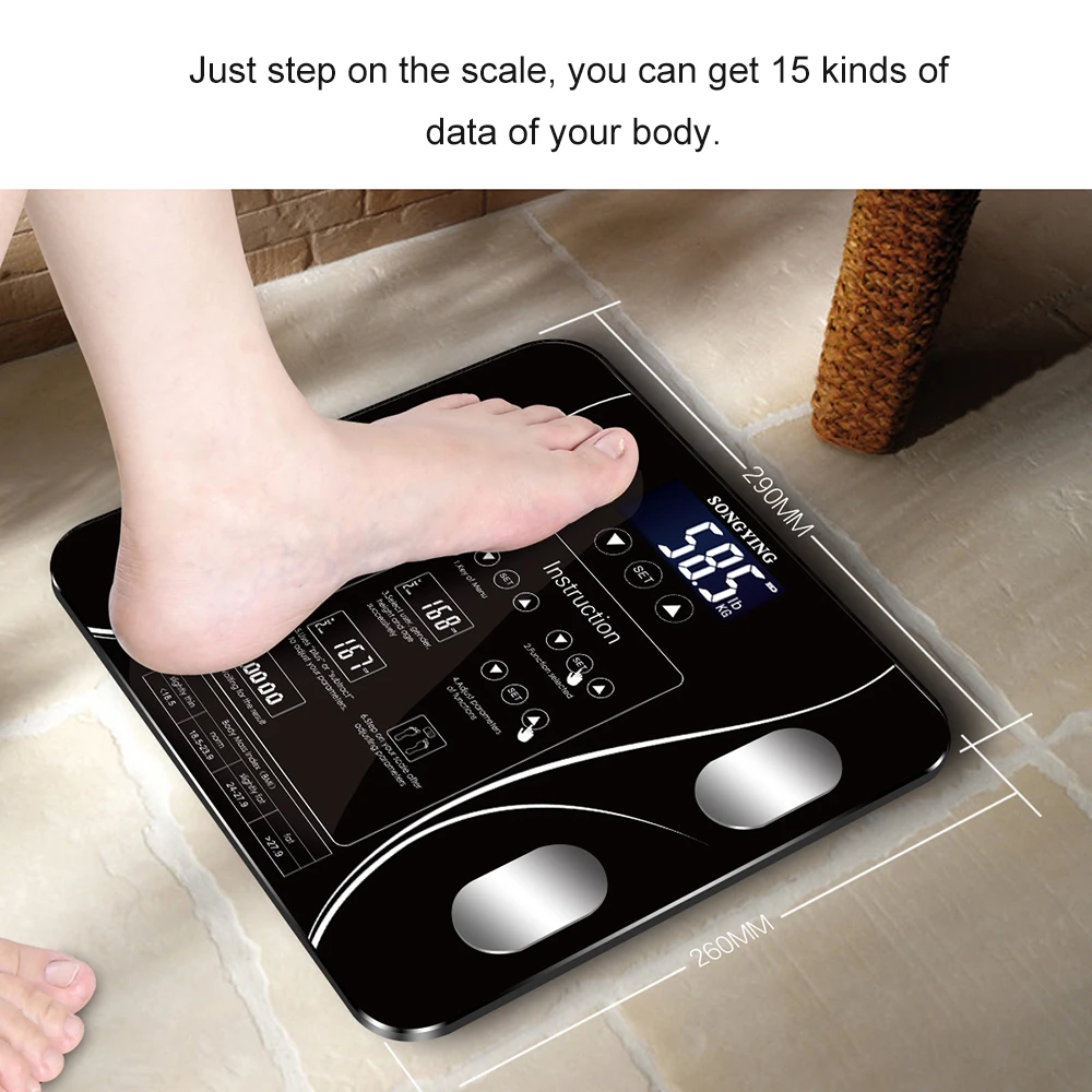 Digital Human Weight Scale Weighing Scales Bathroom Scales Hot 13 Body ...