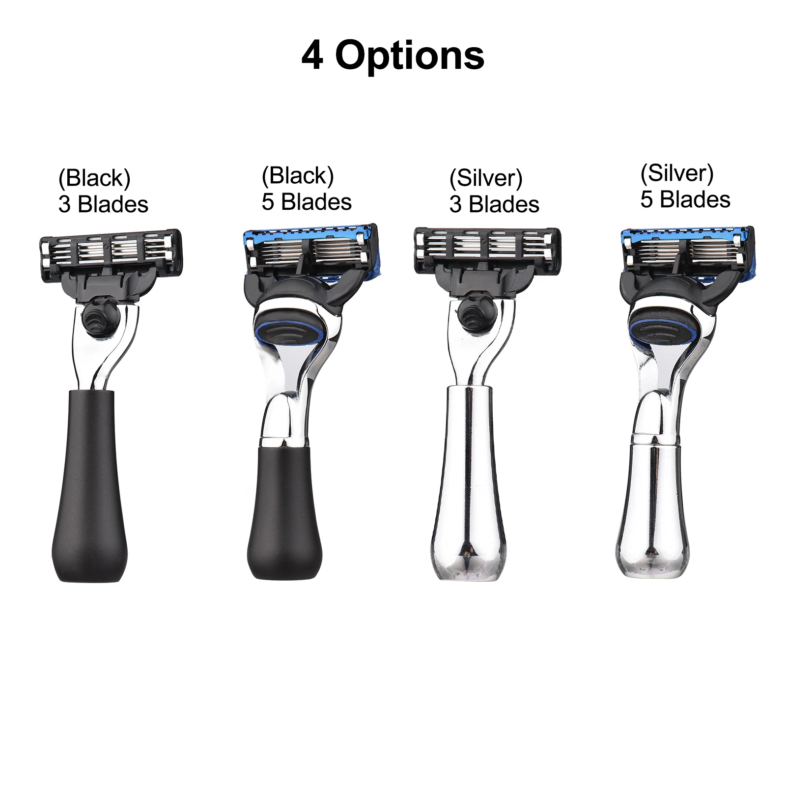 Shaving Razor with PU Storage Bag Safety Beard Razor Metal Mustache ...