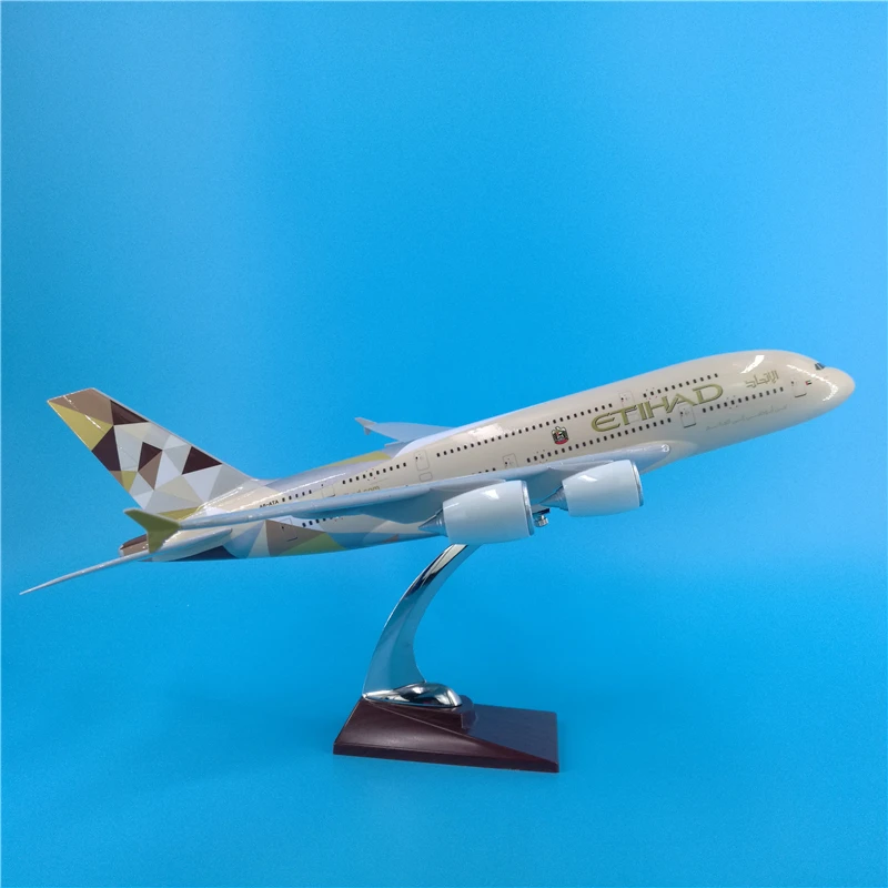 20CM Airplanes Etihad Airways Airbus A380 Airplane Plane Model Diecast ...