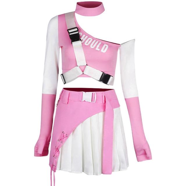 FREE SHIPPING Pink Hip Hop Nightclub Dj Costume Dance Stage Costumes ...