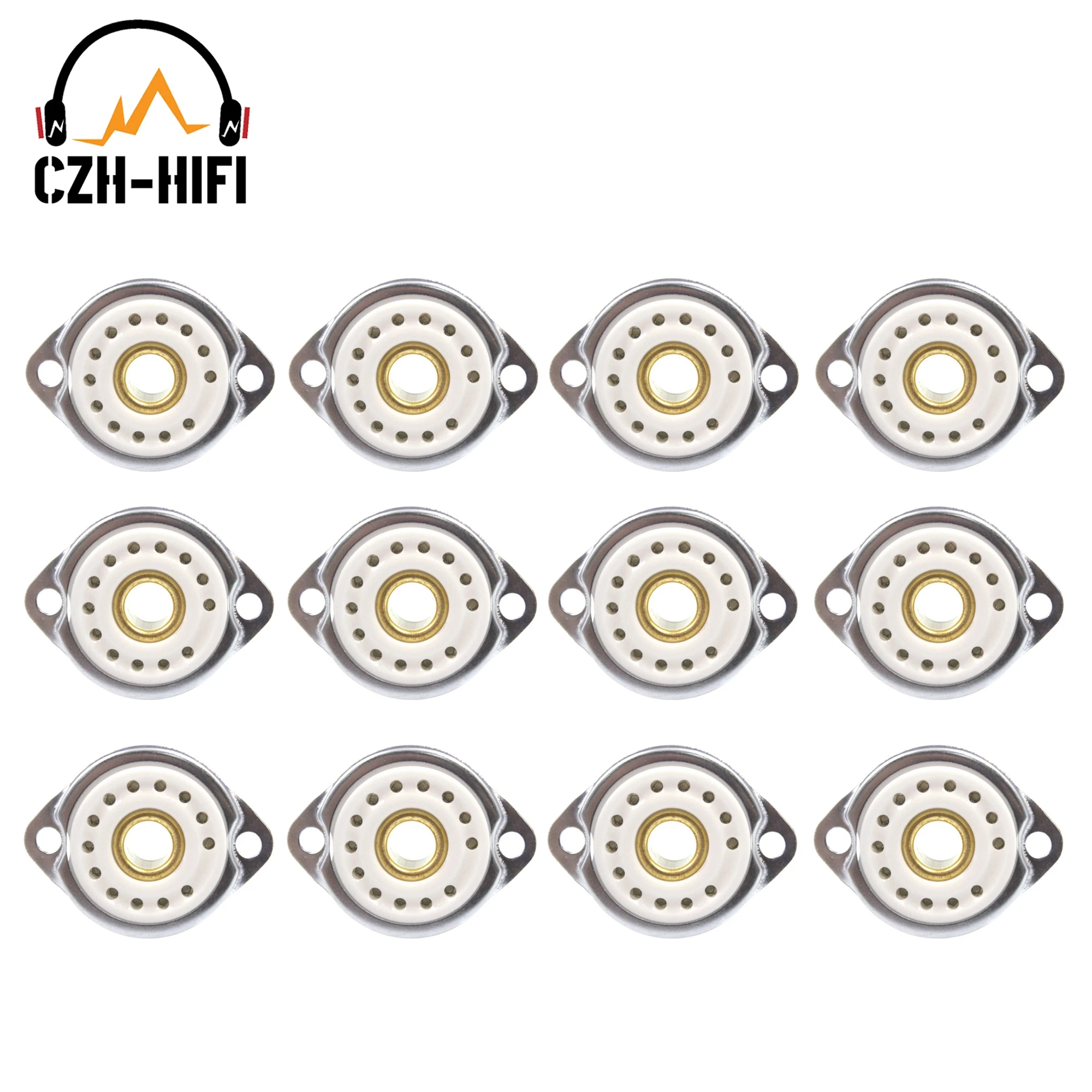 12pcs 13pin Tube Socket Ceramic Valve Base For B5092 Gn4 B13b Zm1020 ...