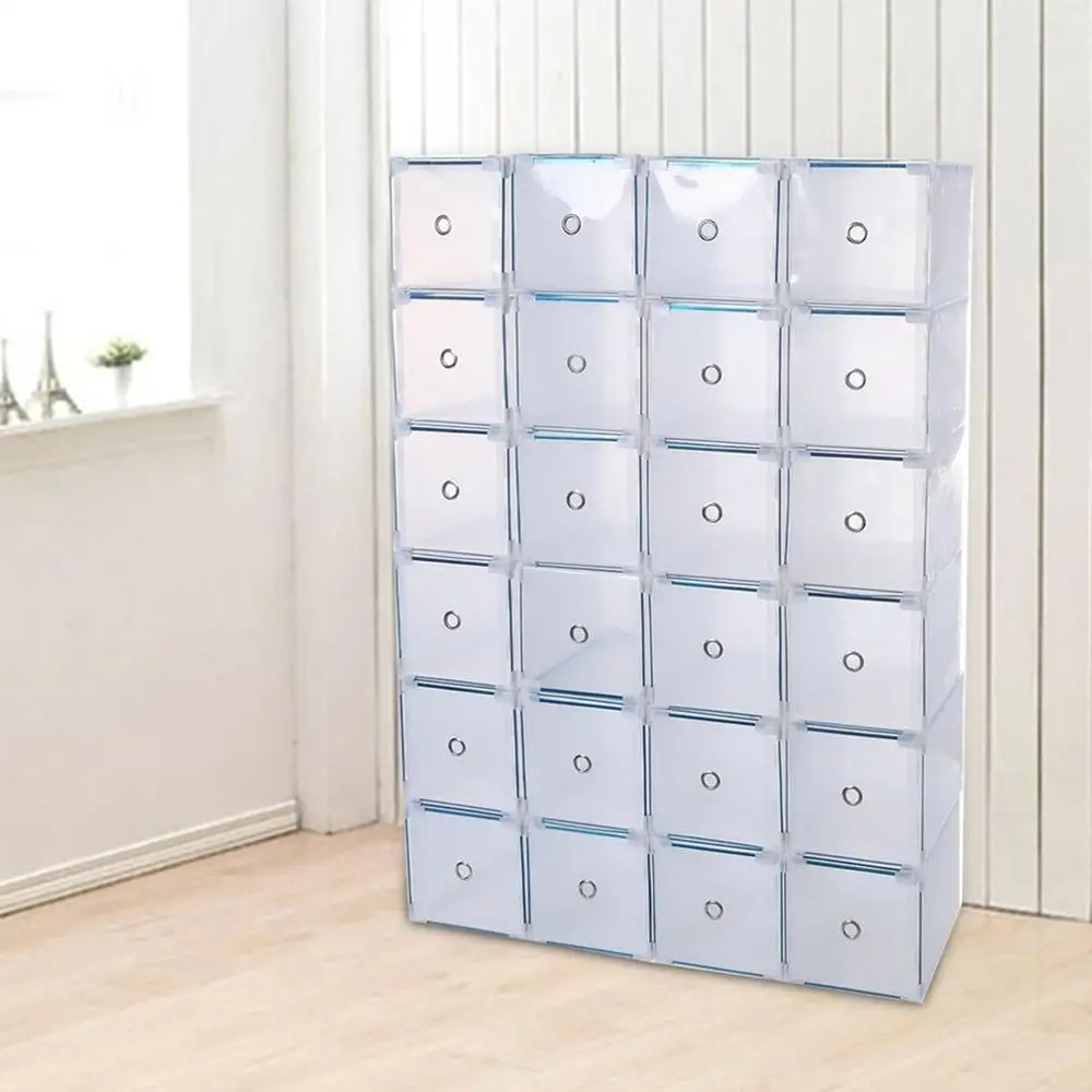 Transparent High Heel Shoes Box Plastic Shoe Boxes Home Organizer ...