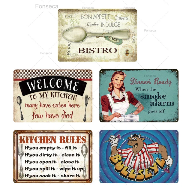 Retro Kitchen Wall Decor