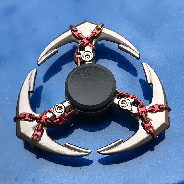 Zinc Alloy Fidget Spinner Metal Tri Fidget Hand Spinner Finger Focus ...