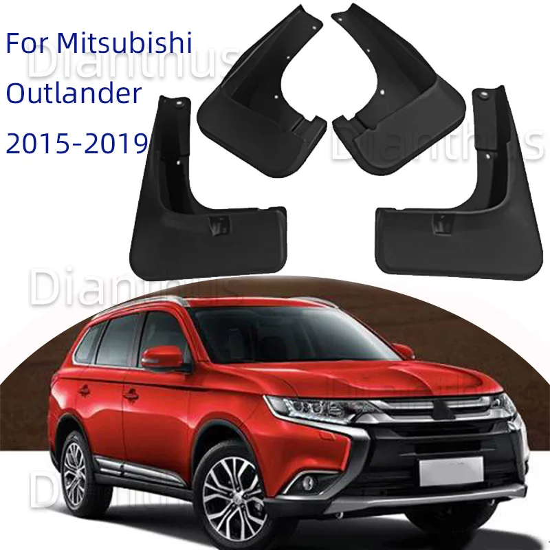 For Mitsubishi Outlander 2015-2019 Car Mudguard Anti-splash Front Rear ...