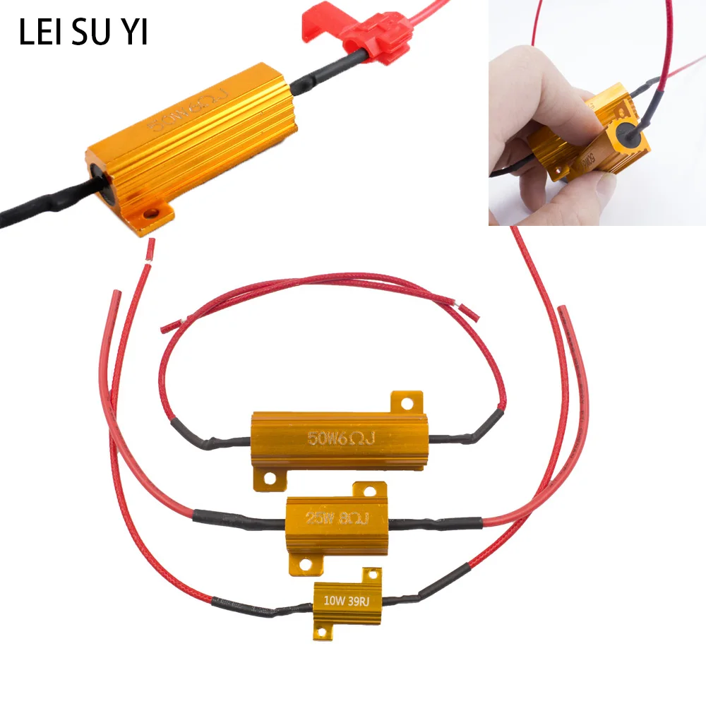 4x-10W-25W-50W-6Ohm-8Ohm-LED-Load-Resistors-LED-Turn-Signal-Resistor ...