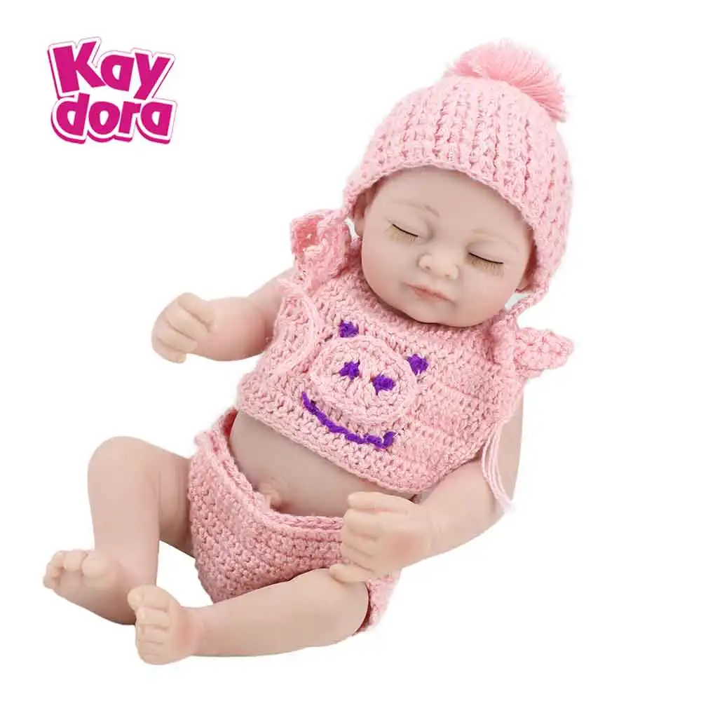 KAYDORA 25cm Reborn Doll Bathed Full Body Vinyl Reborn Dolls Sleeping ...