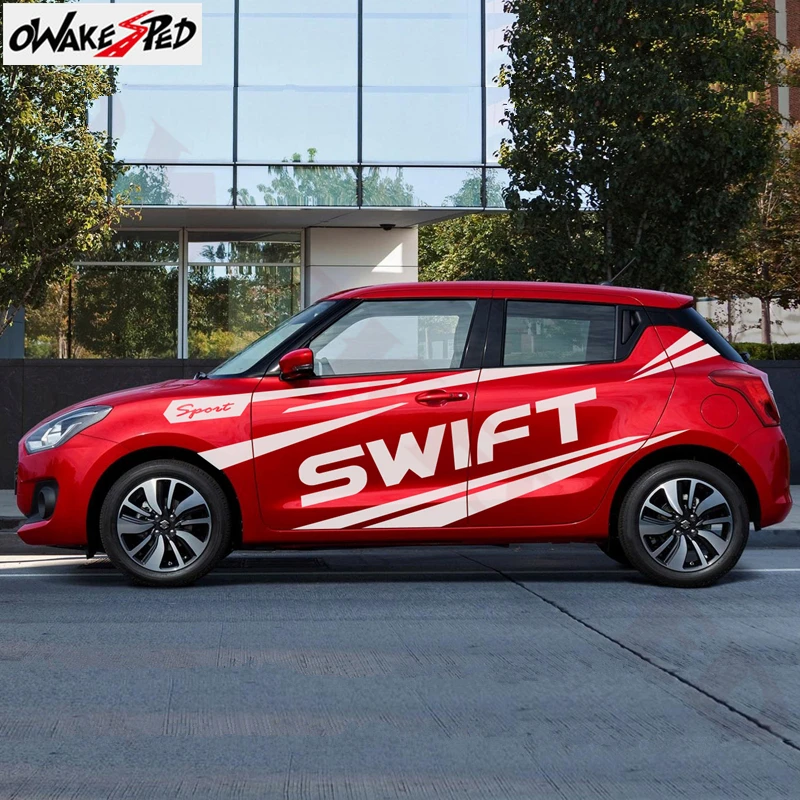Red Swift Car Sticker Design