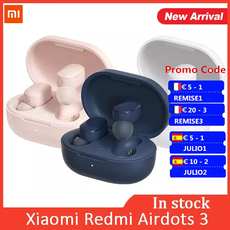 Xiaomi redmi airdots 3 mi verdadeiro tws sem fio bluetooth 5.2 fone de ouvido estéreo controle ...