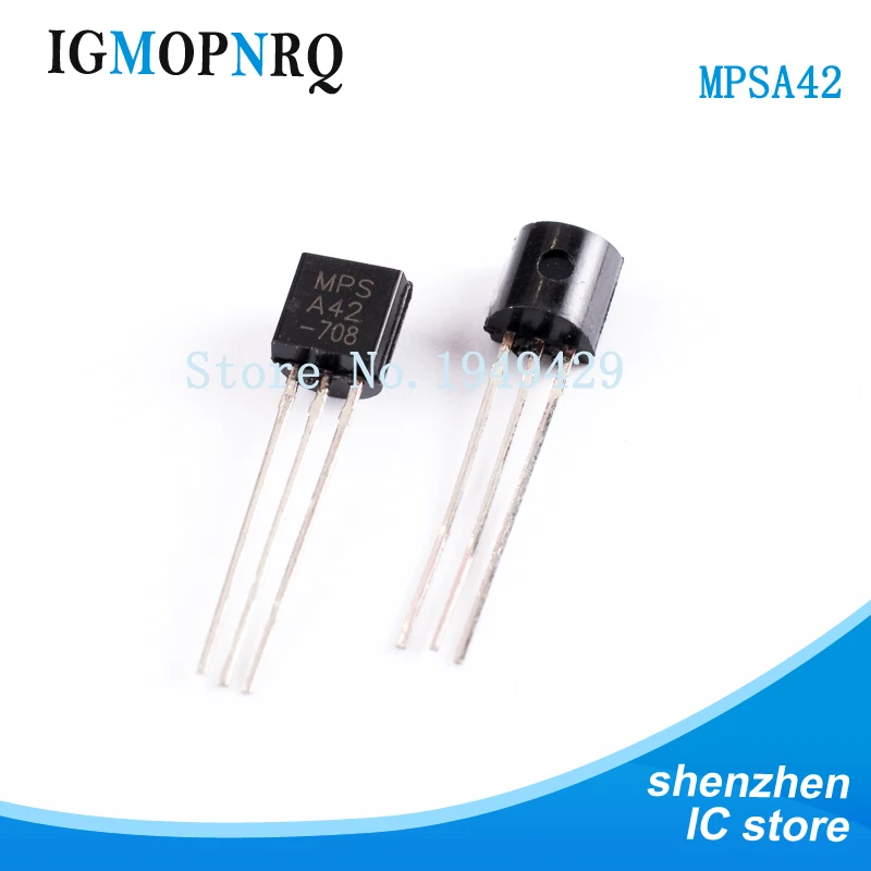100PCS MPSA42 TO-92 A42 Bipolar junction transistor (BJT) NPN ...