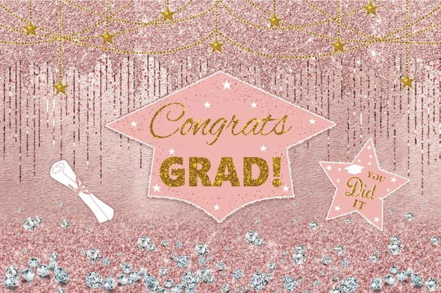 Graduation Background Pink