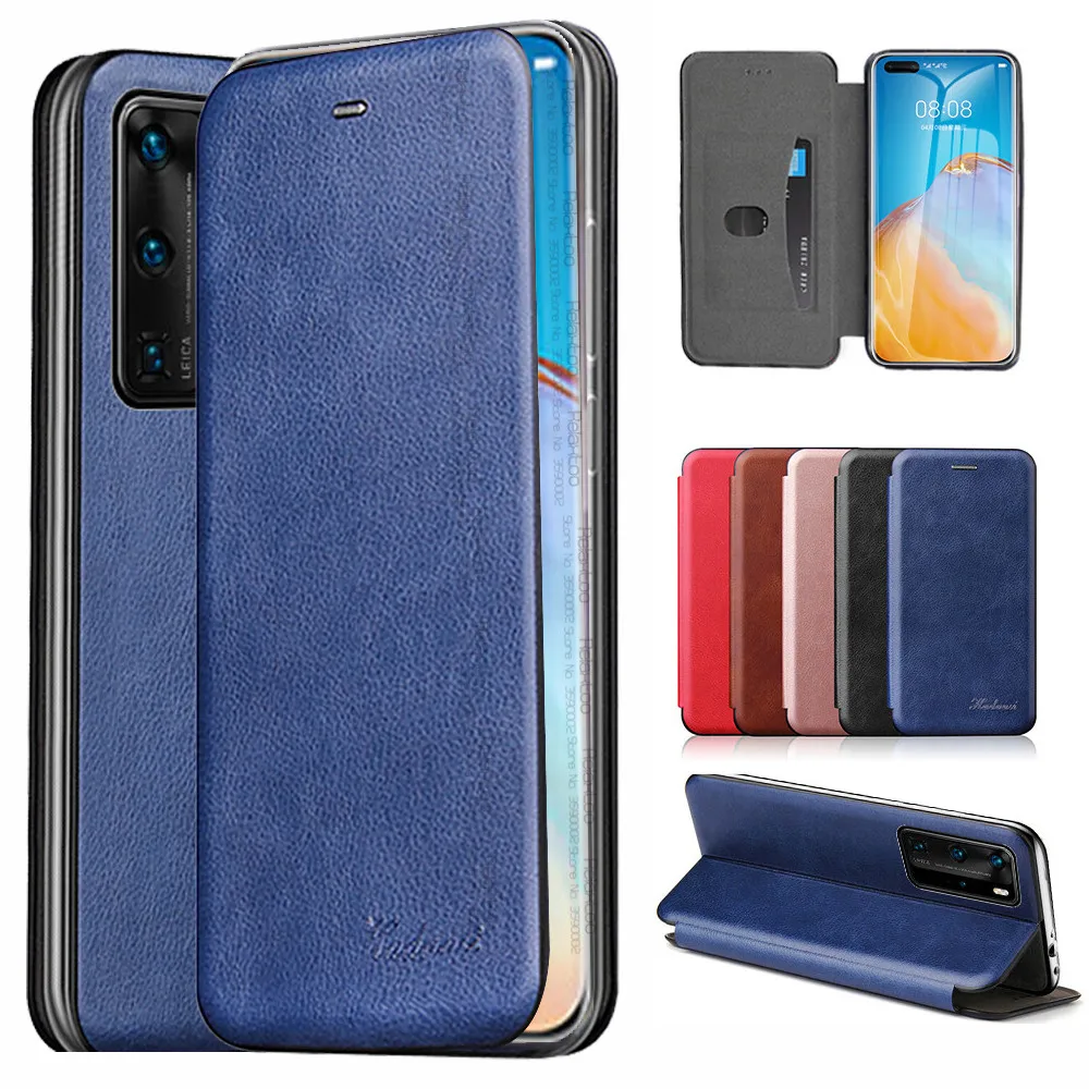 Funda magnética de cuero para Huawei P40 Lite E P20 P30 Honor 30i 30 ...