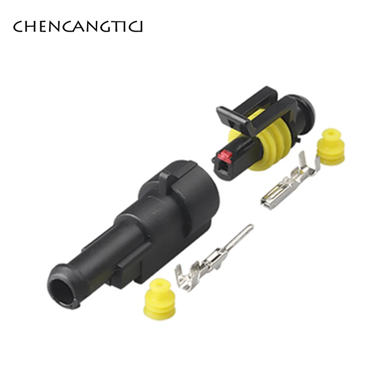 Conector-macho-y-hembra-para-coche-conector-Tyco-de-1-Pin-impermeable ...