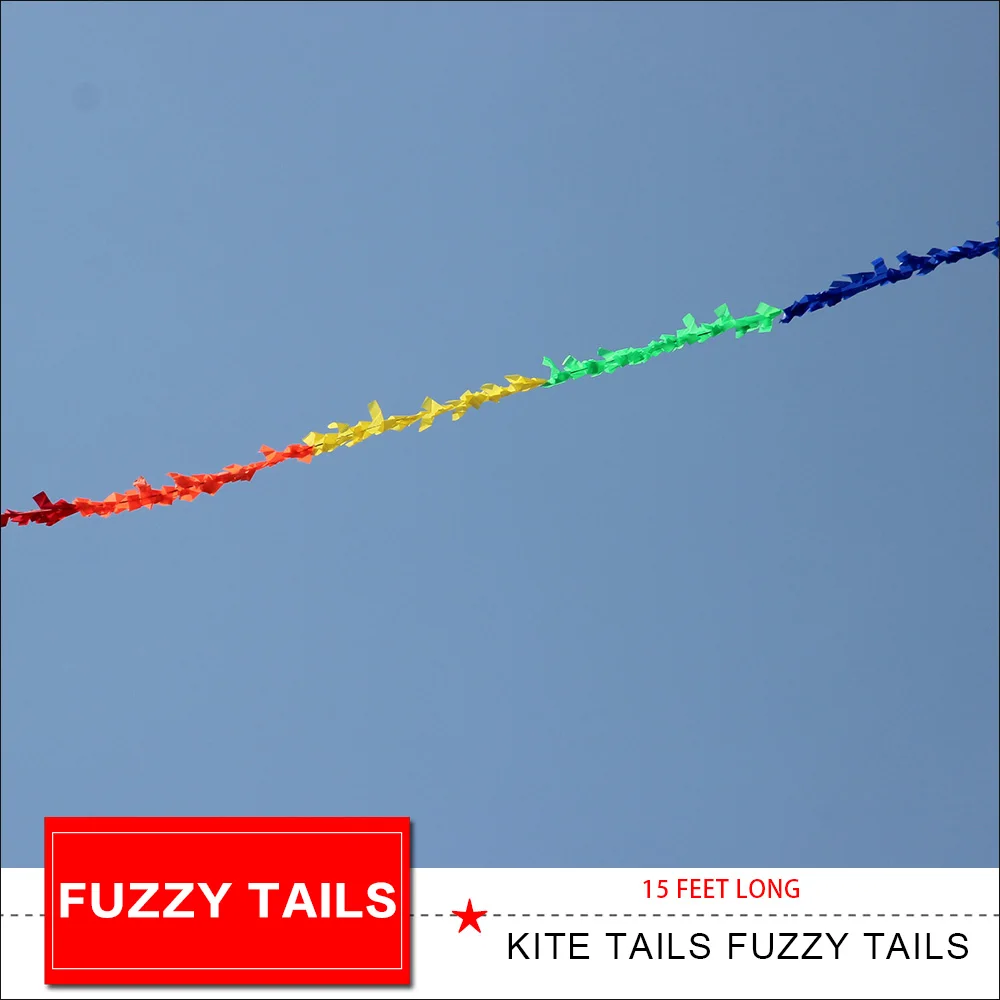 15-feet-Long-Kite-Tails-High-Quality-4-5m-Multicolor-Fuzzy-Tails-for ...