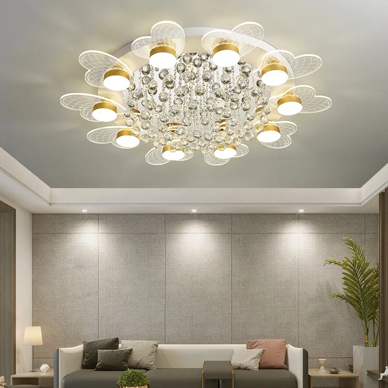 Living-Room-Lamps-Led-Ceiling-Lights-Modern-Crystal-Bedroom-Lamp-fancy ...