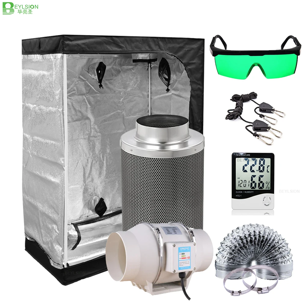 Beylsion Grow Tent Grow Box With Fan And Filter Set Growbox 4inch 5 ...