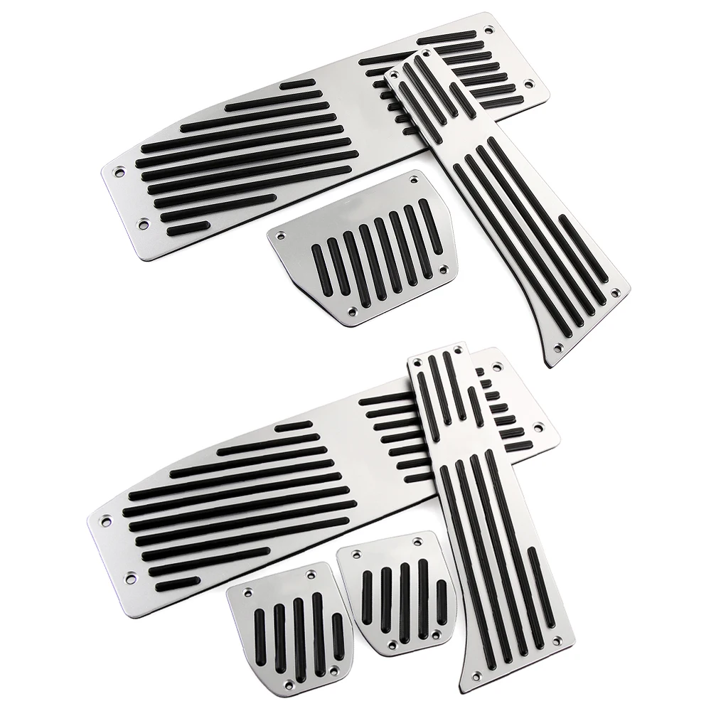 Aluminum Car Footrest Pedal Fuel Gas Brake Pedals Pad Plate For BMW 3 5 ...