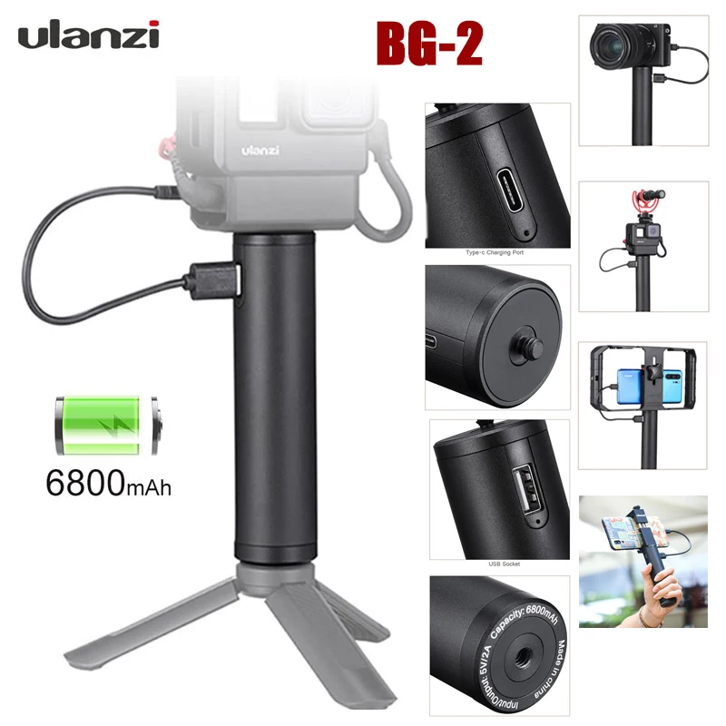 Ulanzi Bg2 Battery Handgrip 6800mah Power Supply Grip Selfie Stick For ...
