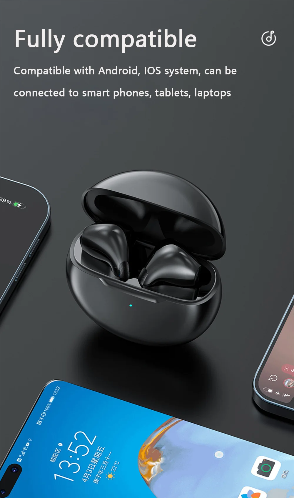 Casques,Alatour casque sans fil Bluetooth 5.0 écouteurs sport écouteurs ...