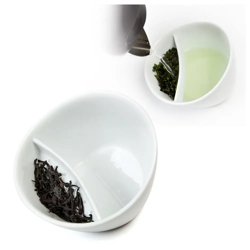 Tilted Smart Coffee Tea Cup With Filter Strainer Semi-automatic Ceramic ...