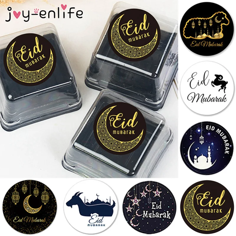 60/100pcs Eid Mubarak Decoration Paper Sticker Lable Seal Gift Sticker ...