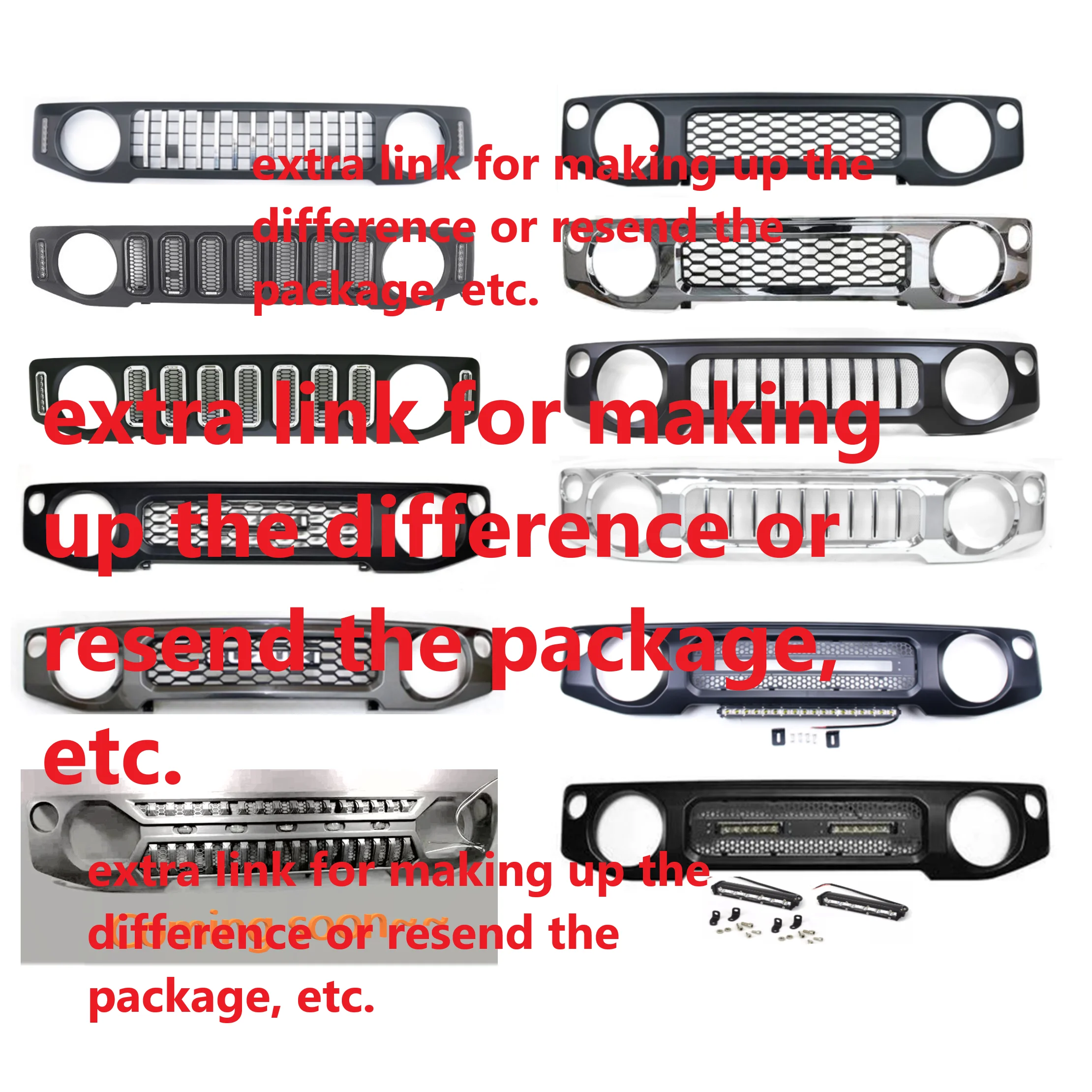 extra link for making up the difference or resend the package, etc. do ...