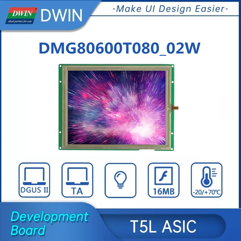 DWIN 8 Inch 800x600TFT LCD Display Industrial Grade HMI touch screen ...
