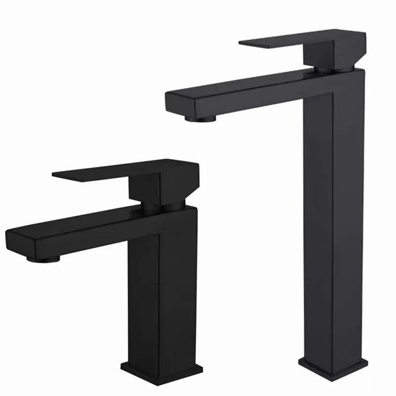 304 stainless steel black color basin tap balck faucet Bathroom Sink ...