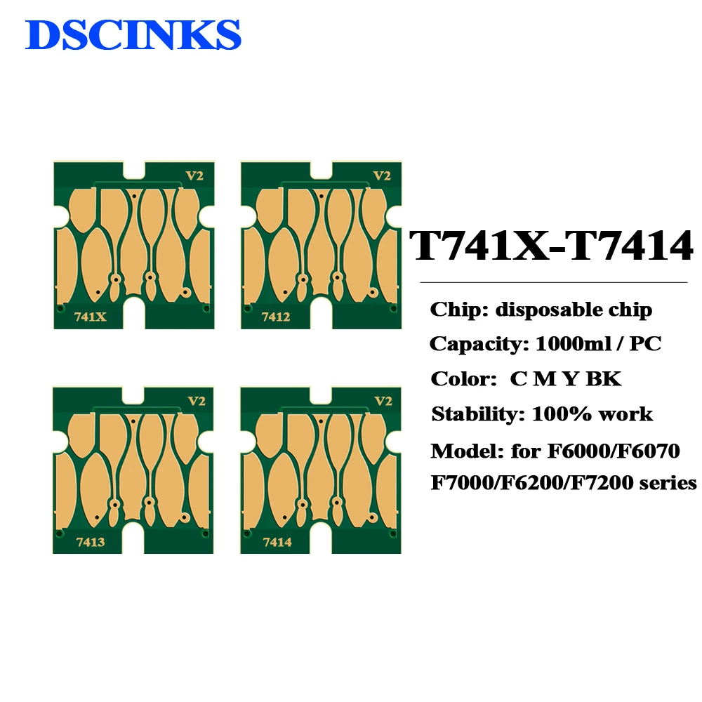 T741X-T7412-T7413-T7414-HDK-C-M-Y-ink-chips-For-Epson-Surecolor-F6000 ...