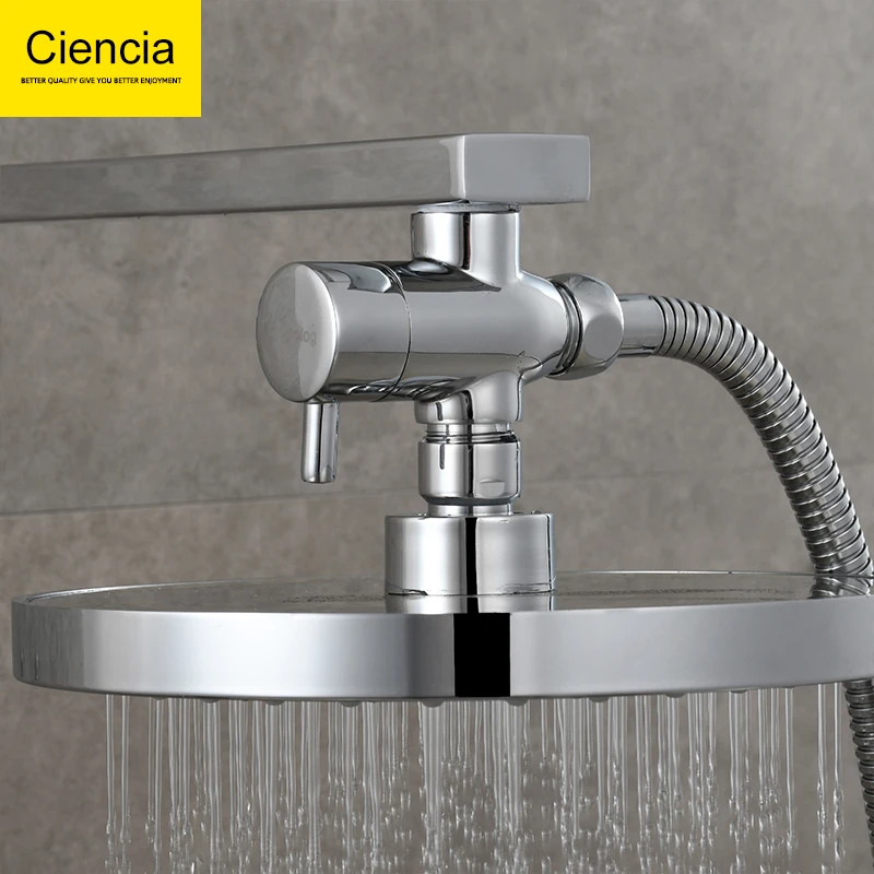 Brass G1/2'' Shower Diverter with Shut Off Valve for Bathtub and Shower ...