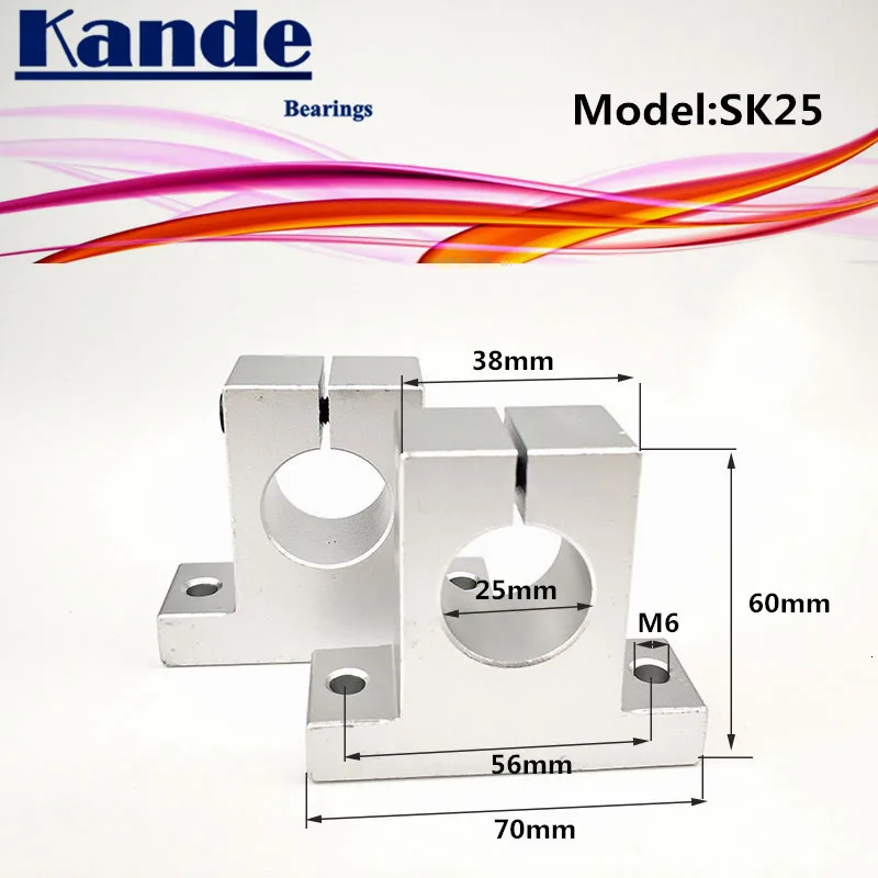 Подшипники Kande SK25 25 мм, 2 шт., линейный вал для 3D принтеров ...