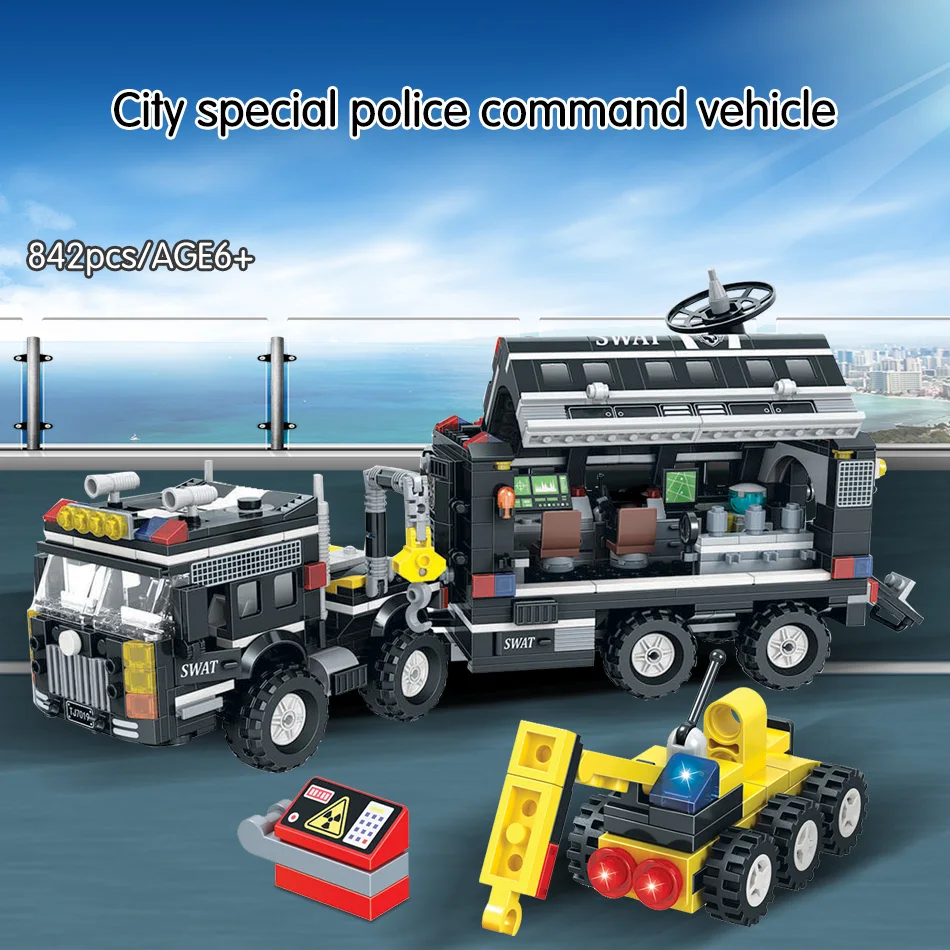 Winner SWAT City Police Station Truck Building Blocks Sets - Building Toys