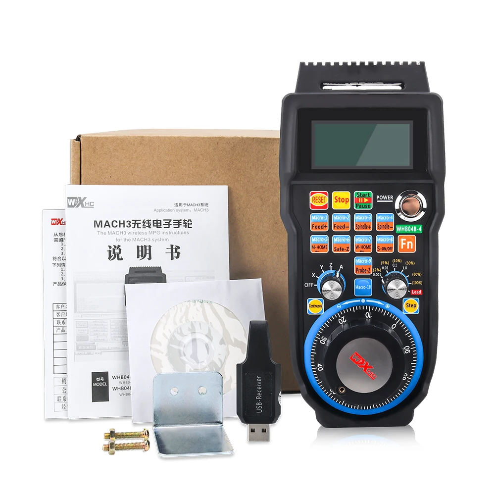 Milling Machines 4 Axis 6 Axis USB Mach3 Wireless Handwheel Controller ...