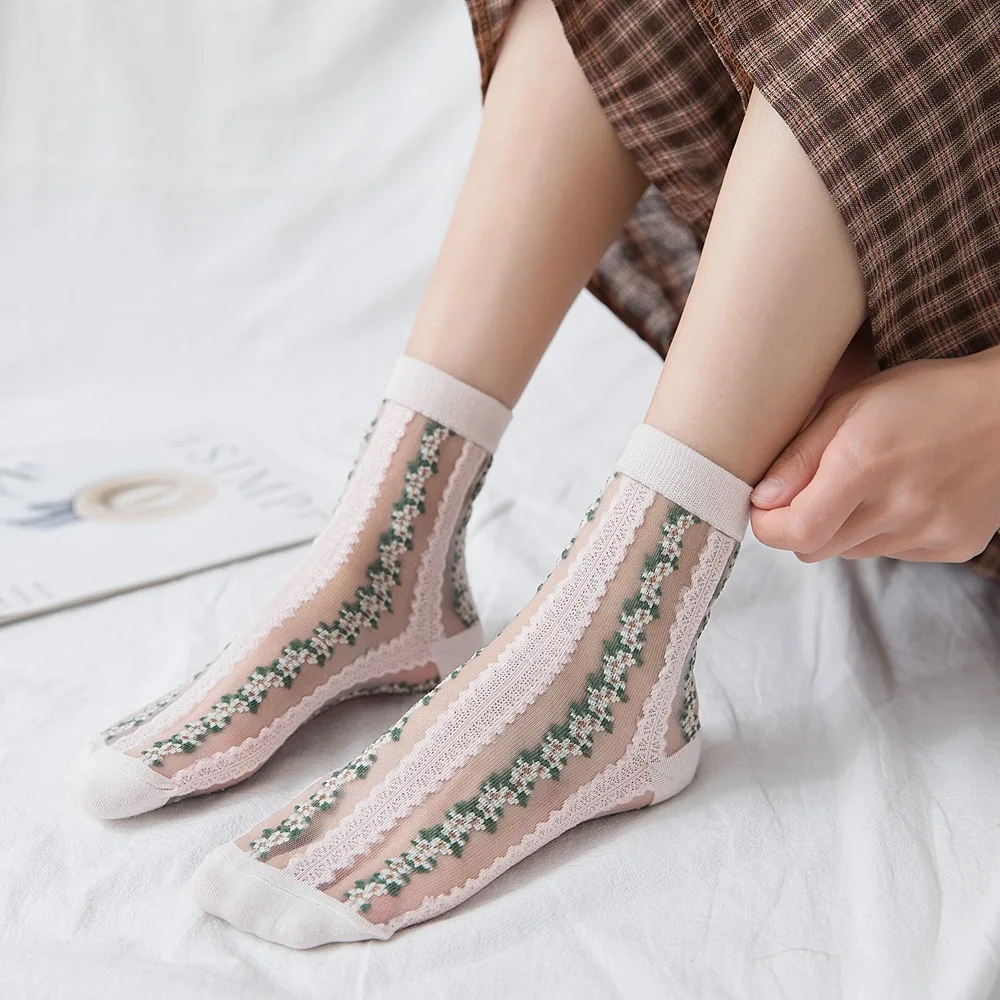 DOIAESKV Calcetines ultrafinos transpirables para mujer, medias cortas ...