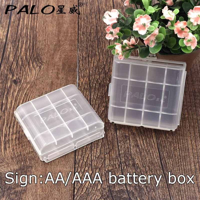 PALO 2Pcs/Set New Portable Small Battery Case Holder Hard Plastic ...