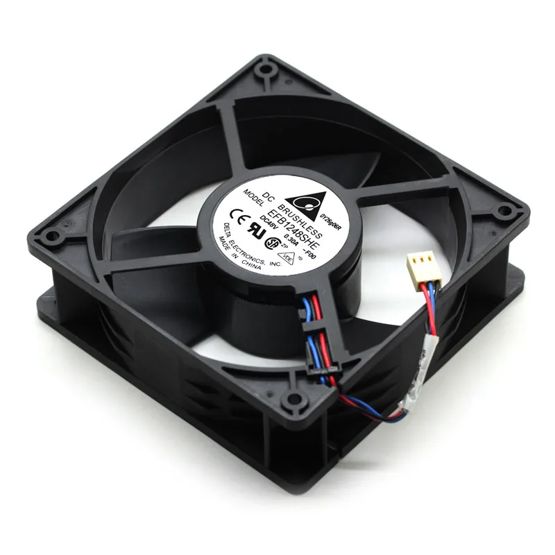 Original EFB1248SHE-F00 48V 0.30A 12038 12 cm server cabinet inverter 3-wire speed measurement ...