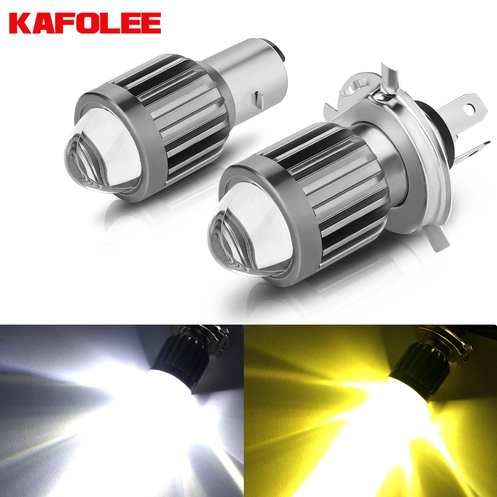 1x-H4-LED-10000Lm-CSP-Moto-Motorcycle-Headlight-Lamp-Bulbs-Lens-H6 ...