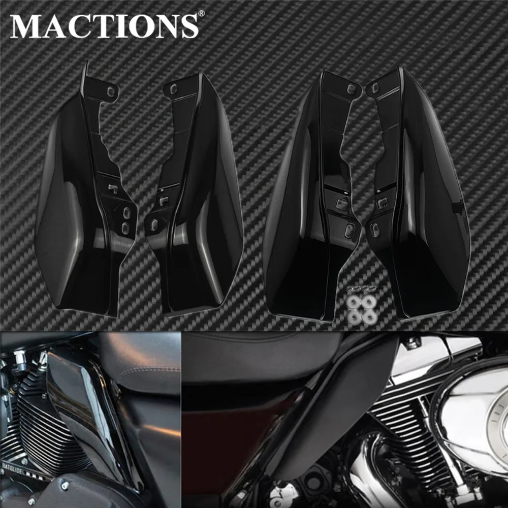 Motorcycle Mid-Frame Air Deflector Heat Shield Black For Harley Touring ...