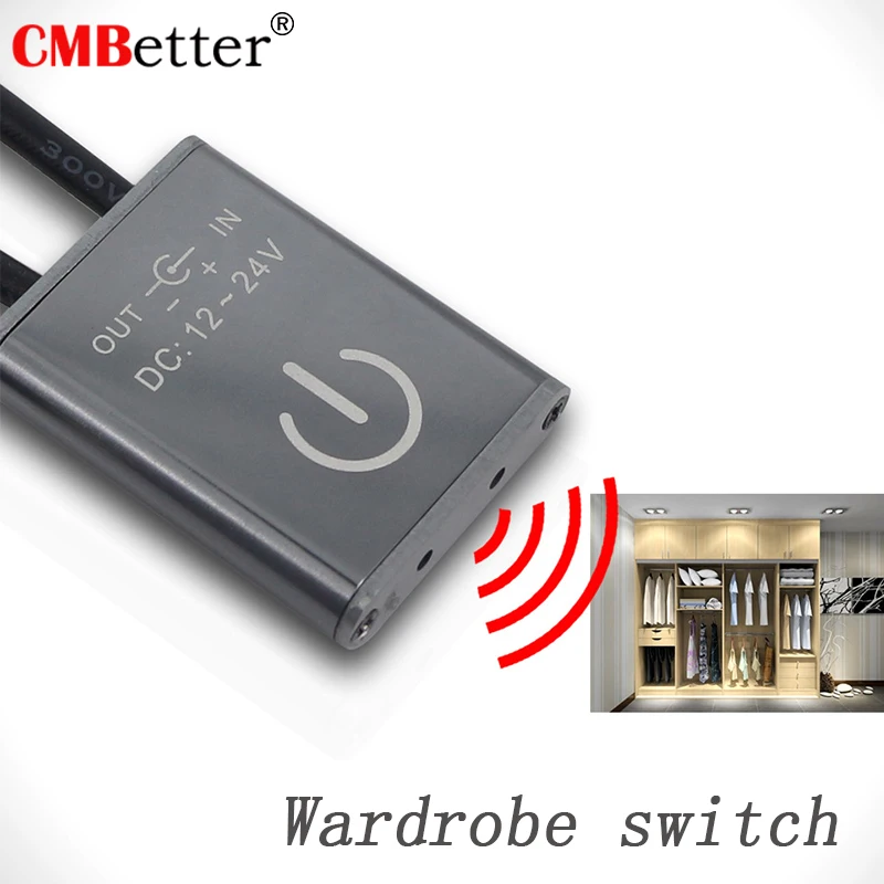 Mini 12 24V Wardrobe IR Motion Sensor Switch Wardrobe Cabinet Lighting ...