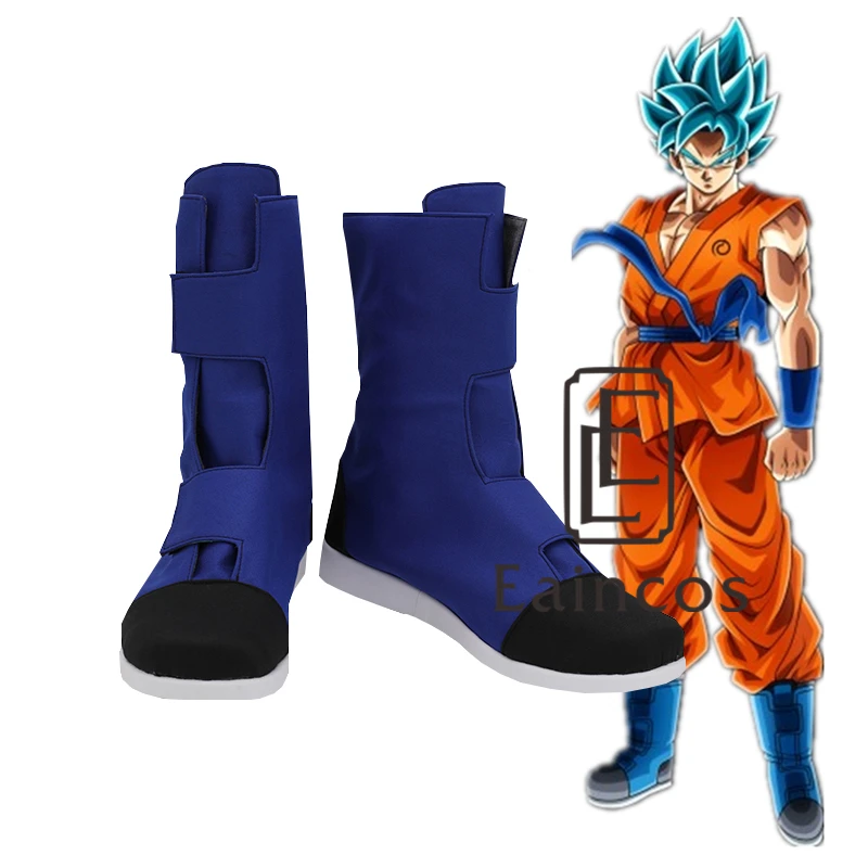 Anime Dragon Ball Son Goku Cosplay Partido Shoes Azul Fantasia Botas ...