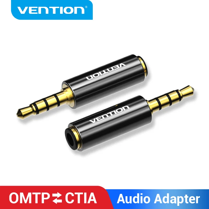 Vention OMTP CTIA Earphone Audio Adapter Jack 3.5mm Male to Jack Male ...