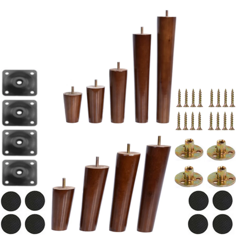 80 mm - M10 tige droite1pc - Pieds De Meuble De Remplacement Marron ...