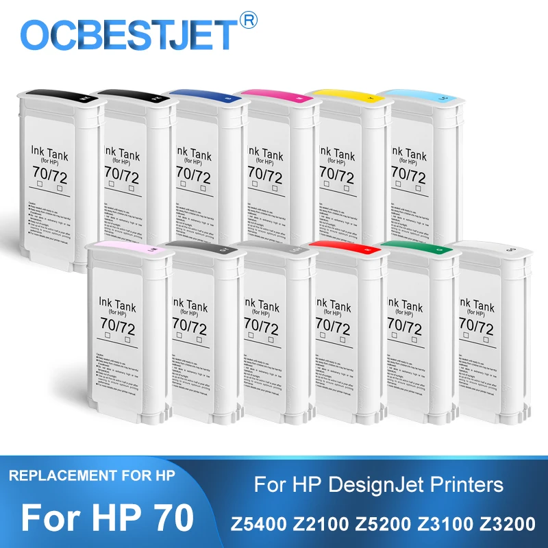 [Third Party Brand] For HP 70 HP70 Compatible Ink Cartridge With Full Pigment Ink For HP ...