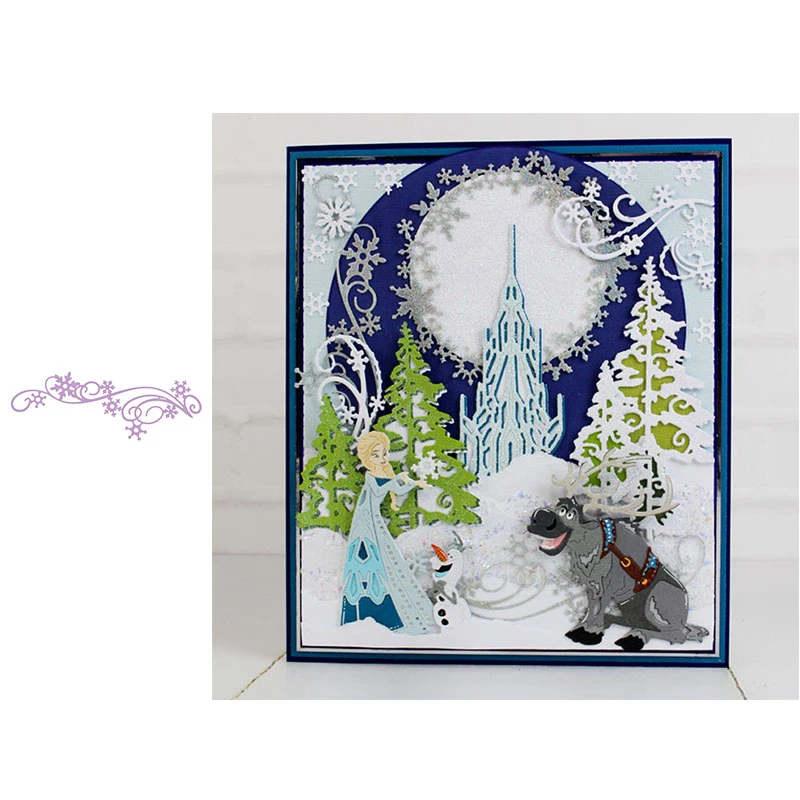 Snowflake Border Metal Cutting Dies Cut Die Mold For Diy Scrapbooking ...