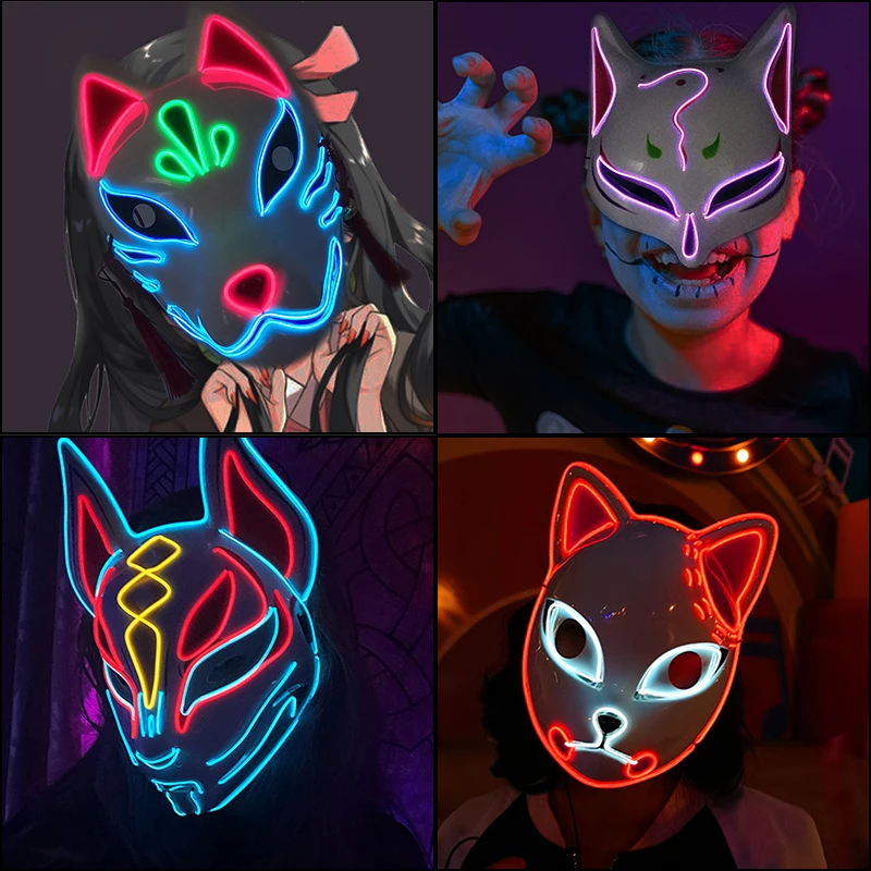 Dropshipping Copilot - Anime Demon Slayer Mask Light up LED Mask ...