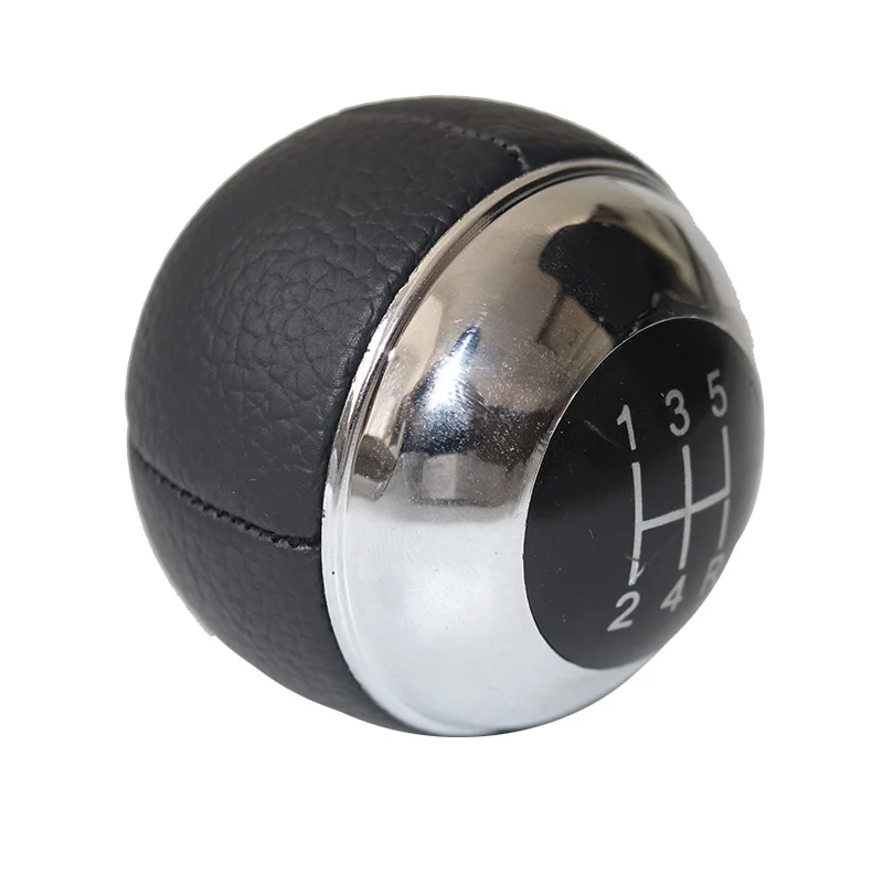 Levier-pommeaux,Pommeau de levier de vitesse en cuir chromé, pour Mini ...